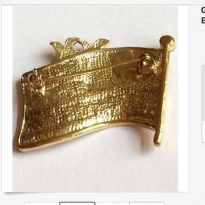 Unbranded | Jewelry | Gold American Flag Pin Brooch Crystal Usa July ...